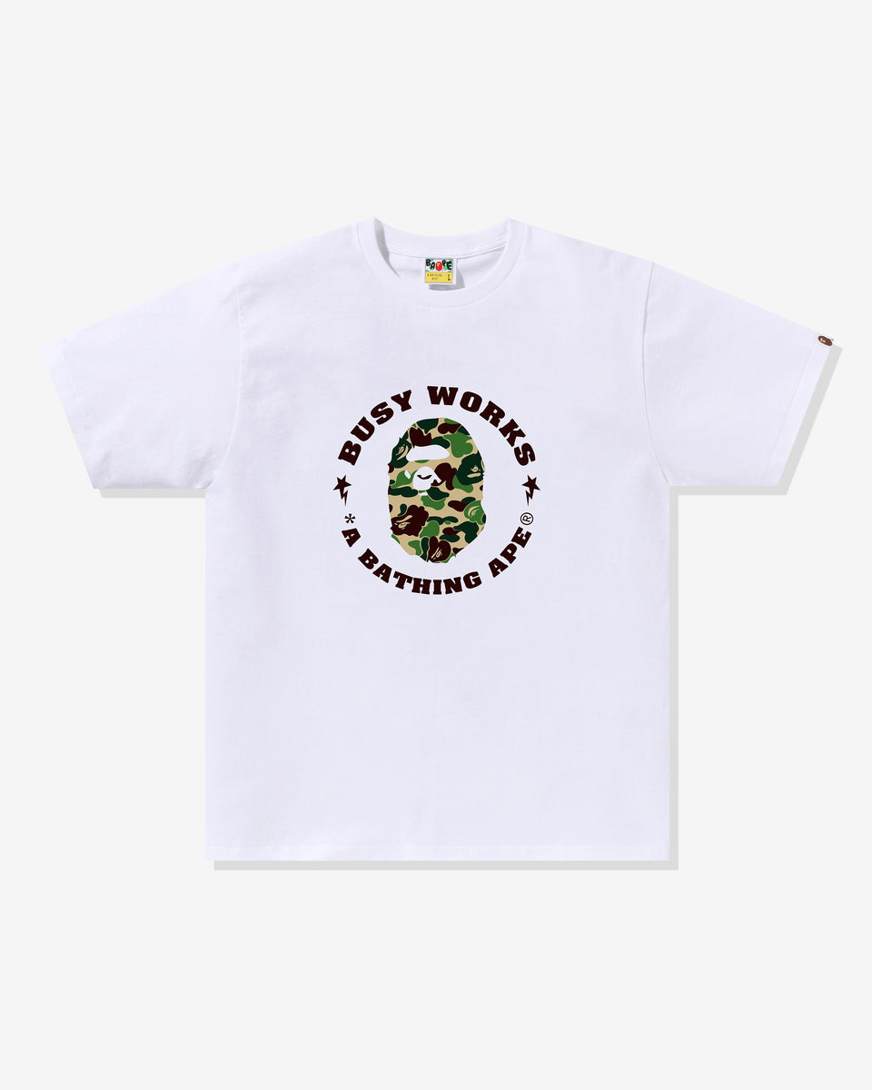 BAPE ABC CAMO BUSY WORKS STA TEE - WHITE – Undefeated